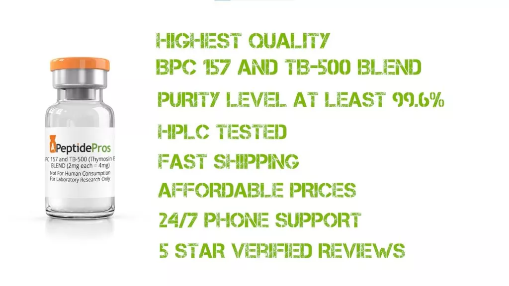 BPC 157 and TB-500 BLEND (Thymosin B4) - Peptide Pros